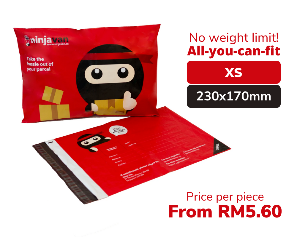 Prepaid Polymailer XS (Bundle) | Ninja Pack by Ninja Van Malaysia